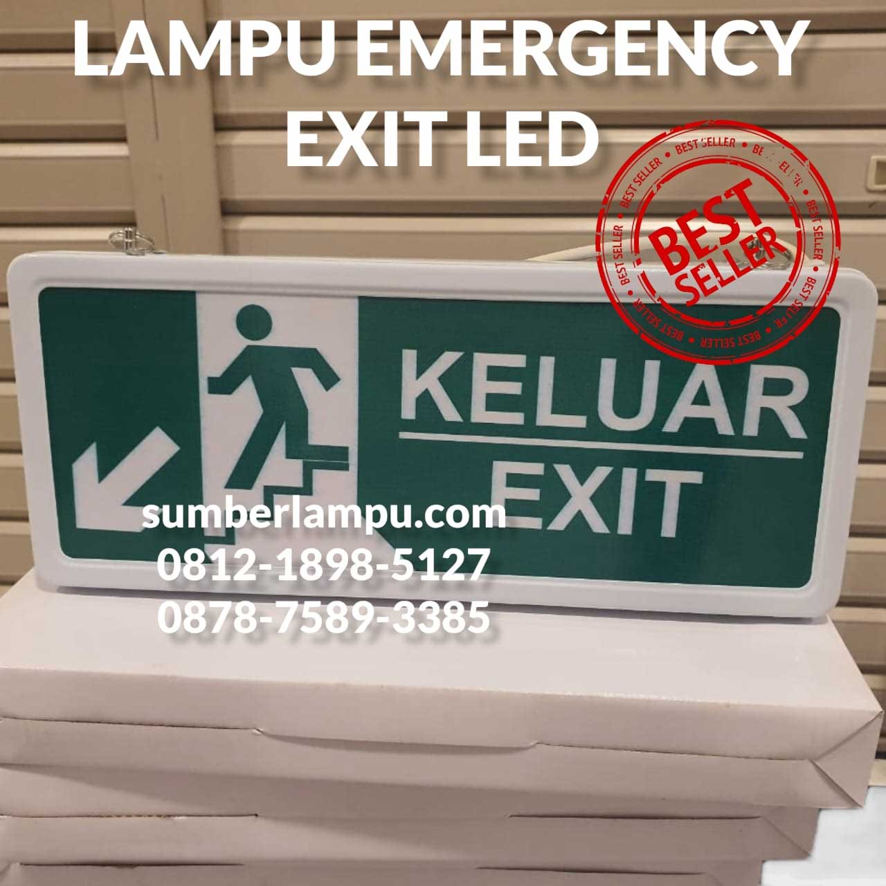 JUAL Lampu EXIT Tangga Turun tipe LED | Sumber Lampu