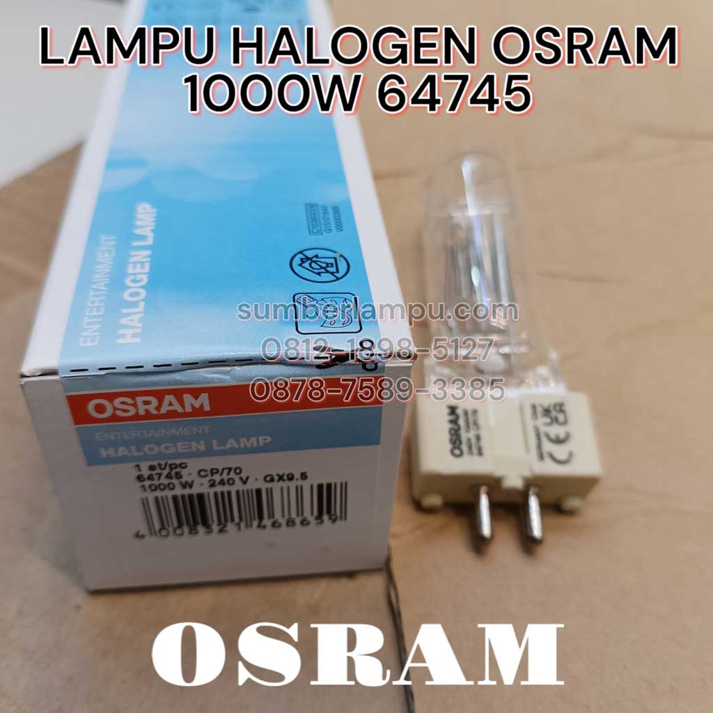 Lampu Halogen OSRAM 1000W 64745 CP70 | Sumber Lampu